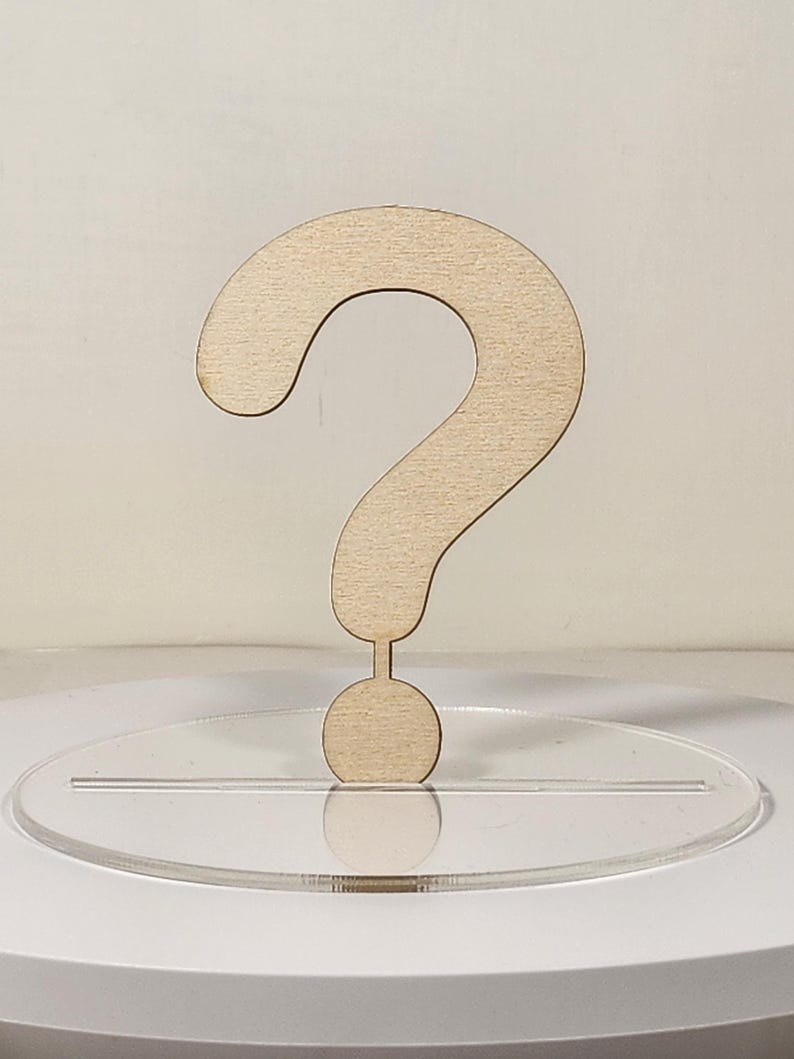 Laser Cut Question Mark Wood Blank, Crafting Supplies, Wooden Cutout ...