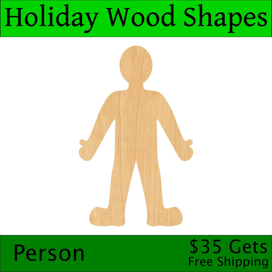 Laser Cut Person Wood Blank, Crafting Supplies, Wooden Cutout, DIY ...