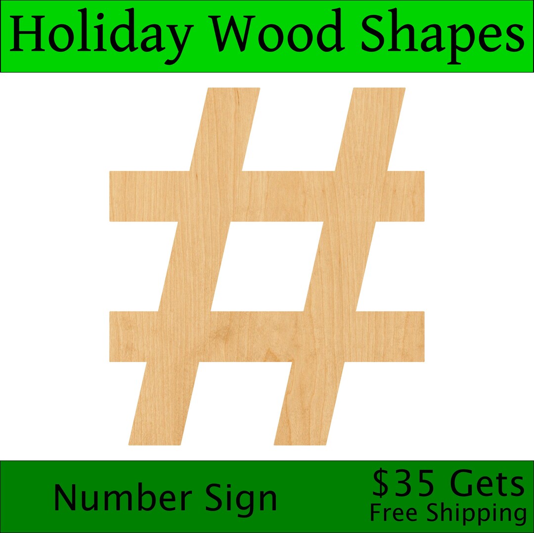 Laser Cut Number Sign Wood Blank, Crafting Supplies, Wooden Cutout, DIY ...