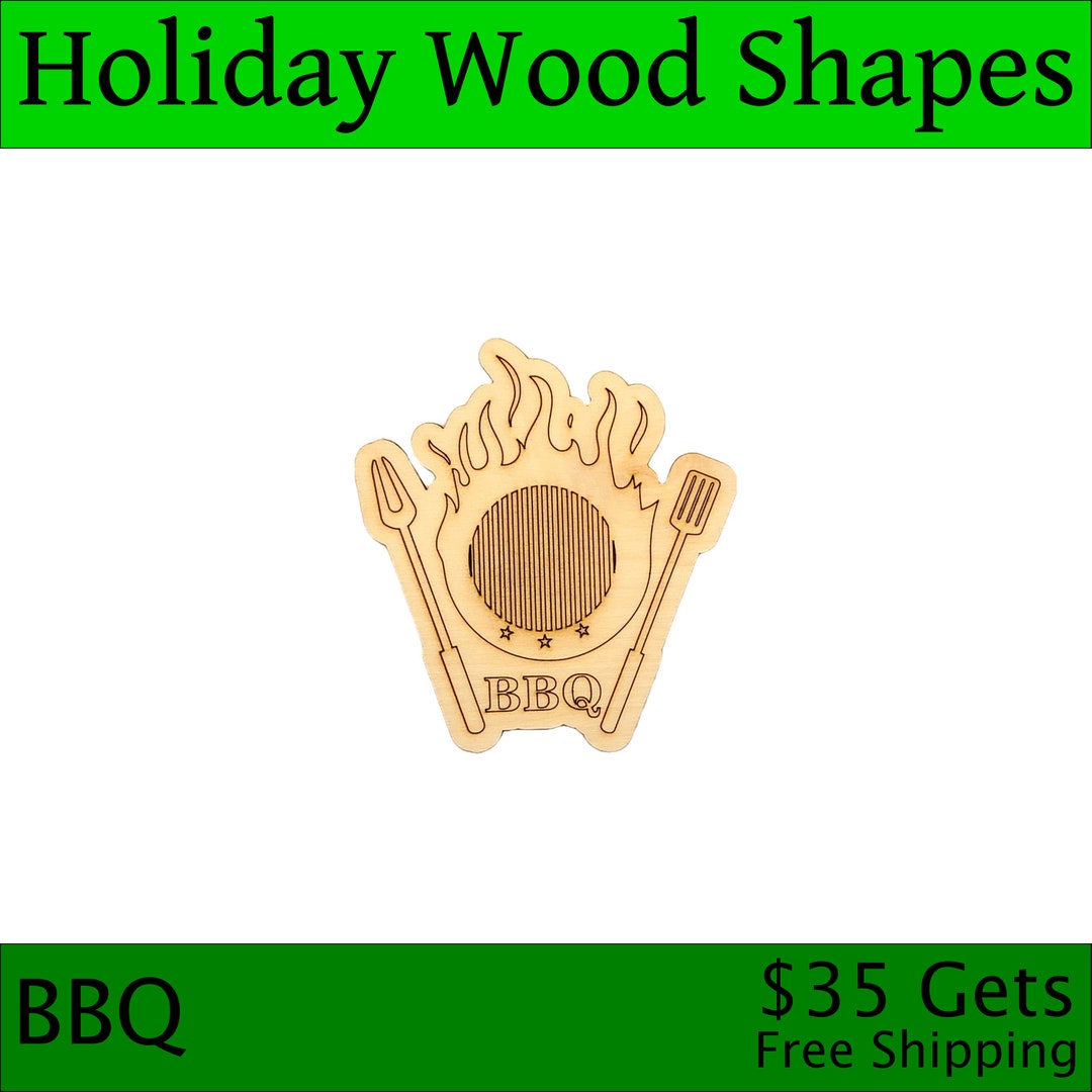 Laser Cut BBQ Wood Blank, Crafting Supplies, Wooden Cutouts, DIY ...