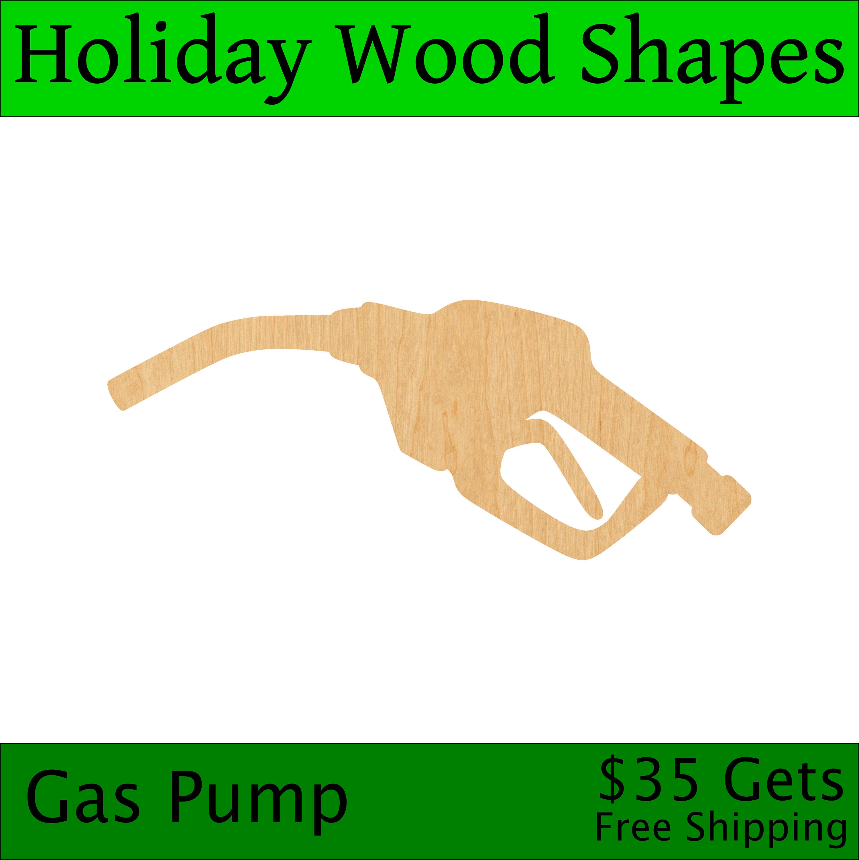 Laser Cut Gas Pump Wood Blank, Crafting Supplies, Wooden Cutout, DIY ...
