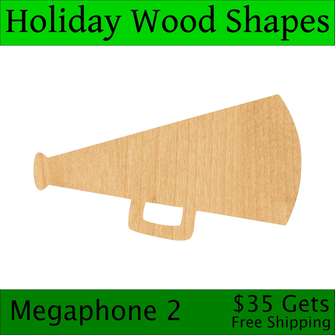 Laser Cut Megaphone Design 2 Wood Blank, Crafting Supplies, Wooden ...