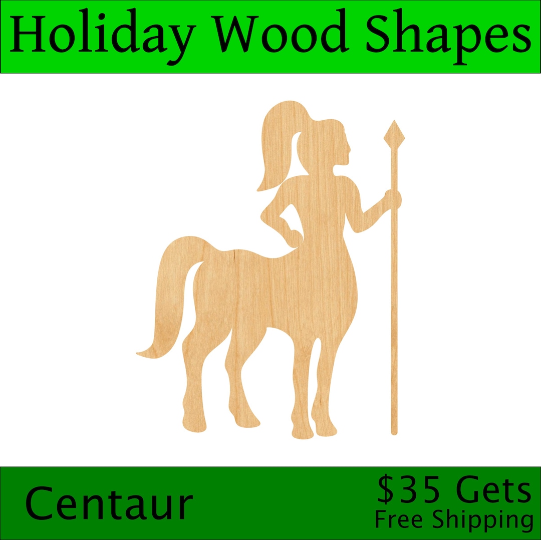 Laser Cut Centaur Wood Blank, Crafting Supplies, Wooden Cutout, DIY ...