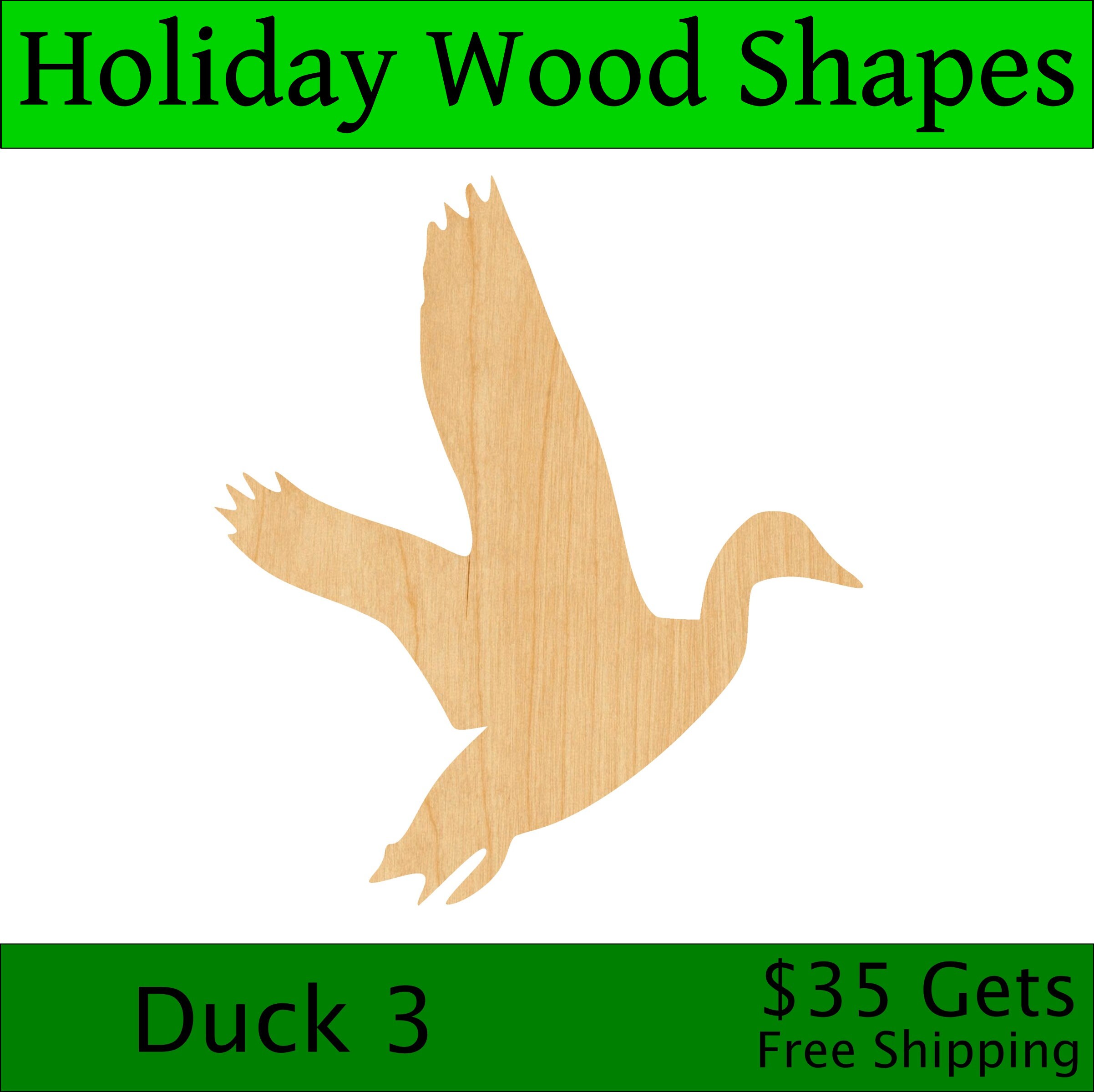 Laser Cut Duck Design 3 Wood Blank, Crafting Supplies, Wooden Cutout ...