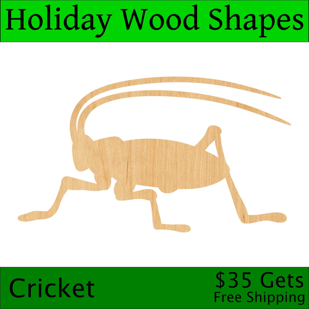 Laser Cut Cricket Wood Blank, Crafting Supplies, Wooden Cutout, DIY ...