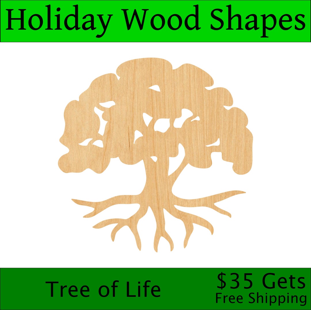 Laser Cut Tree of Life Wood Blank, Crafting Supplies, Wooden Cutout ...