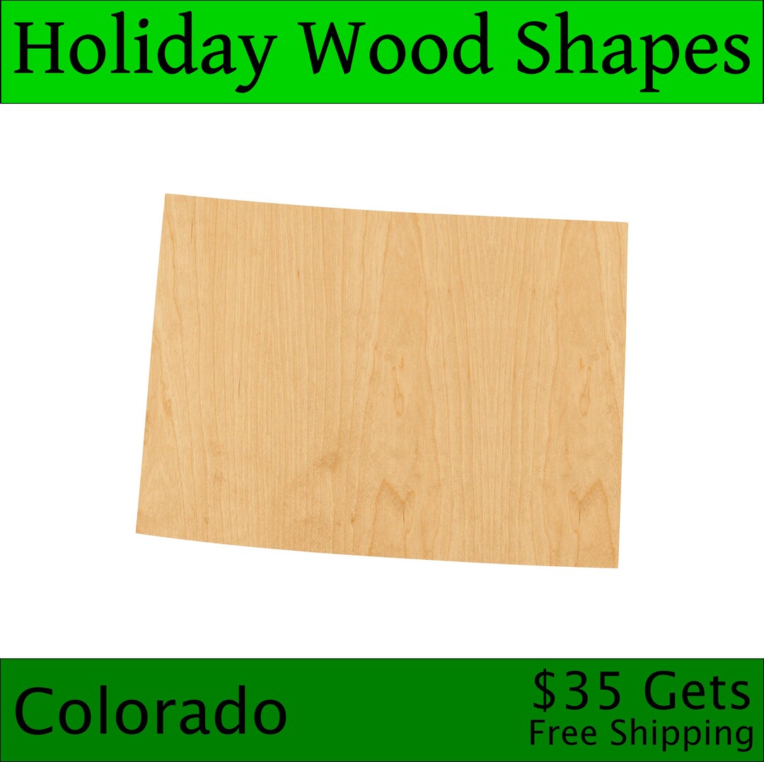 Laser Cut Colorado Wood Blank, Crafting Supplies, Wooden Cutout, DIY ...