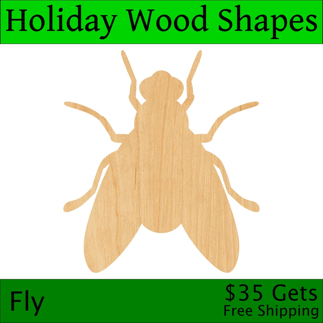 Laser Cut Fly Wood Blank, Crafting Supplies, Wooden Cutout, DIY Project ...