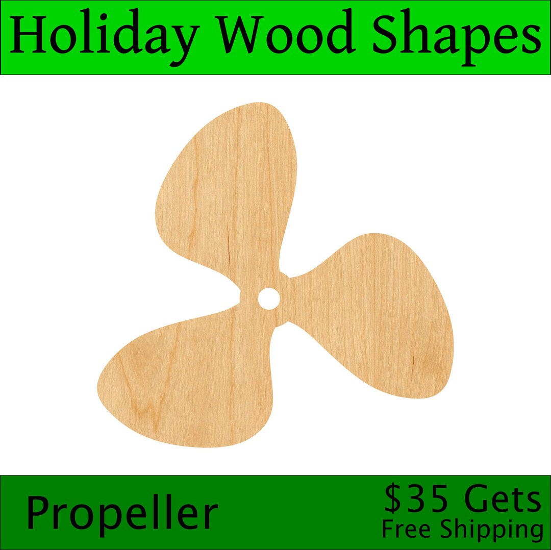 Laser Cut Propeller Wood Blank, Crafting Supplies, Wooden Cutout, DIY ...