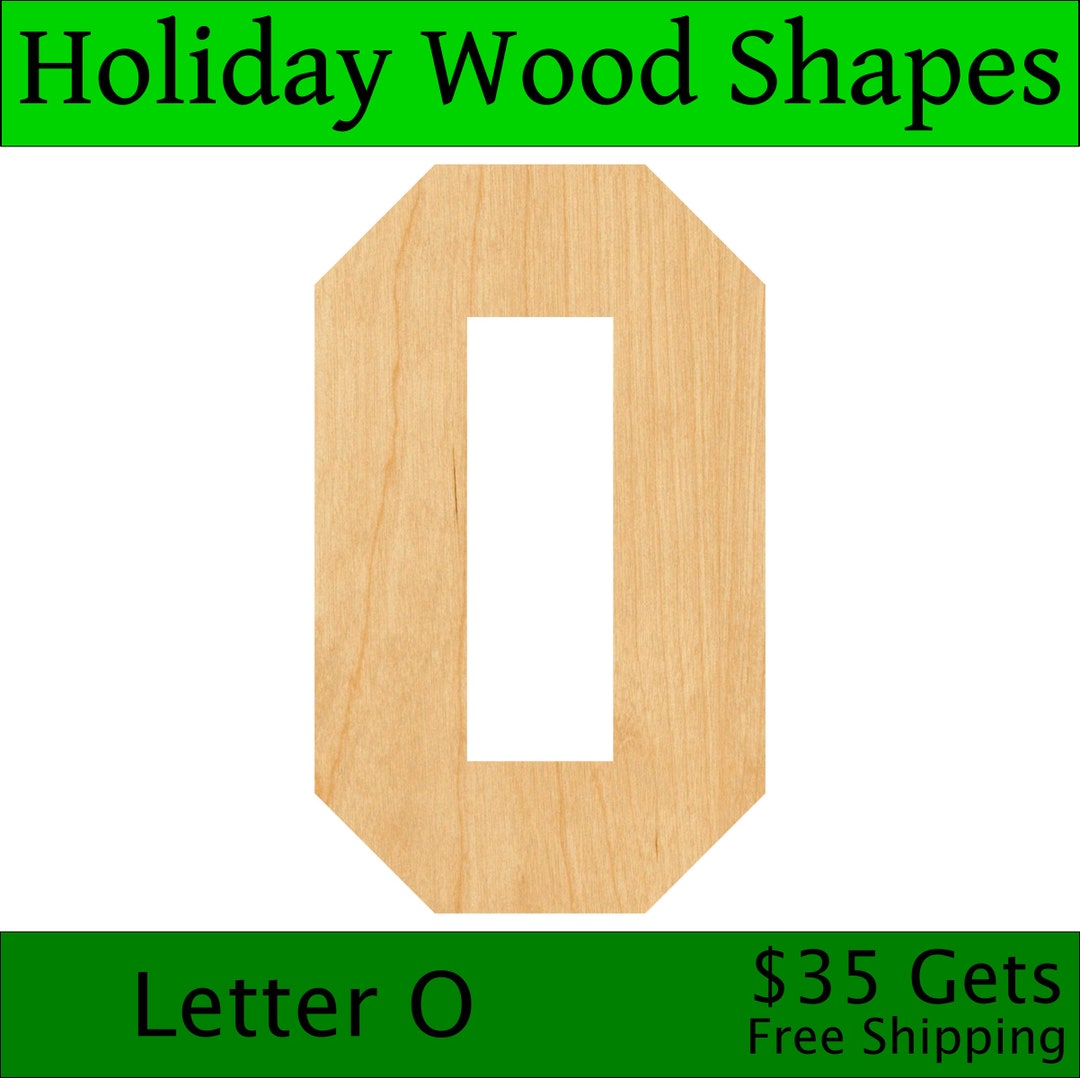 Laser Cut Letter O Wood Blank, Crafting Supplies, Wooden Cutout, DIY ...