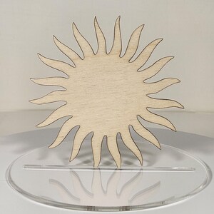 Laser Cut Sun Design 2 Wood Blank, Crafting Supplies, Wooden Cutout ...