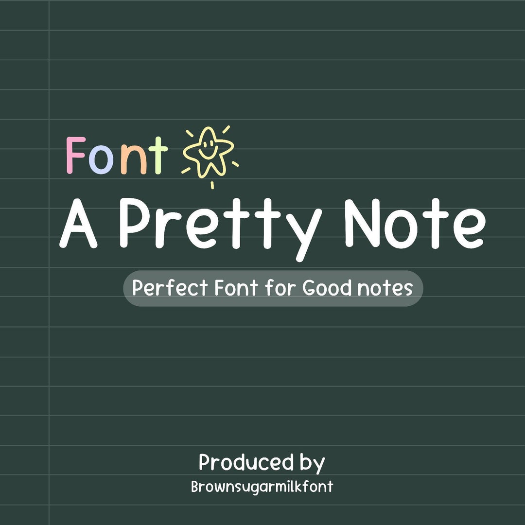 Pretty Notes Font Simple Neat Font Handlettered Good - Etsy