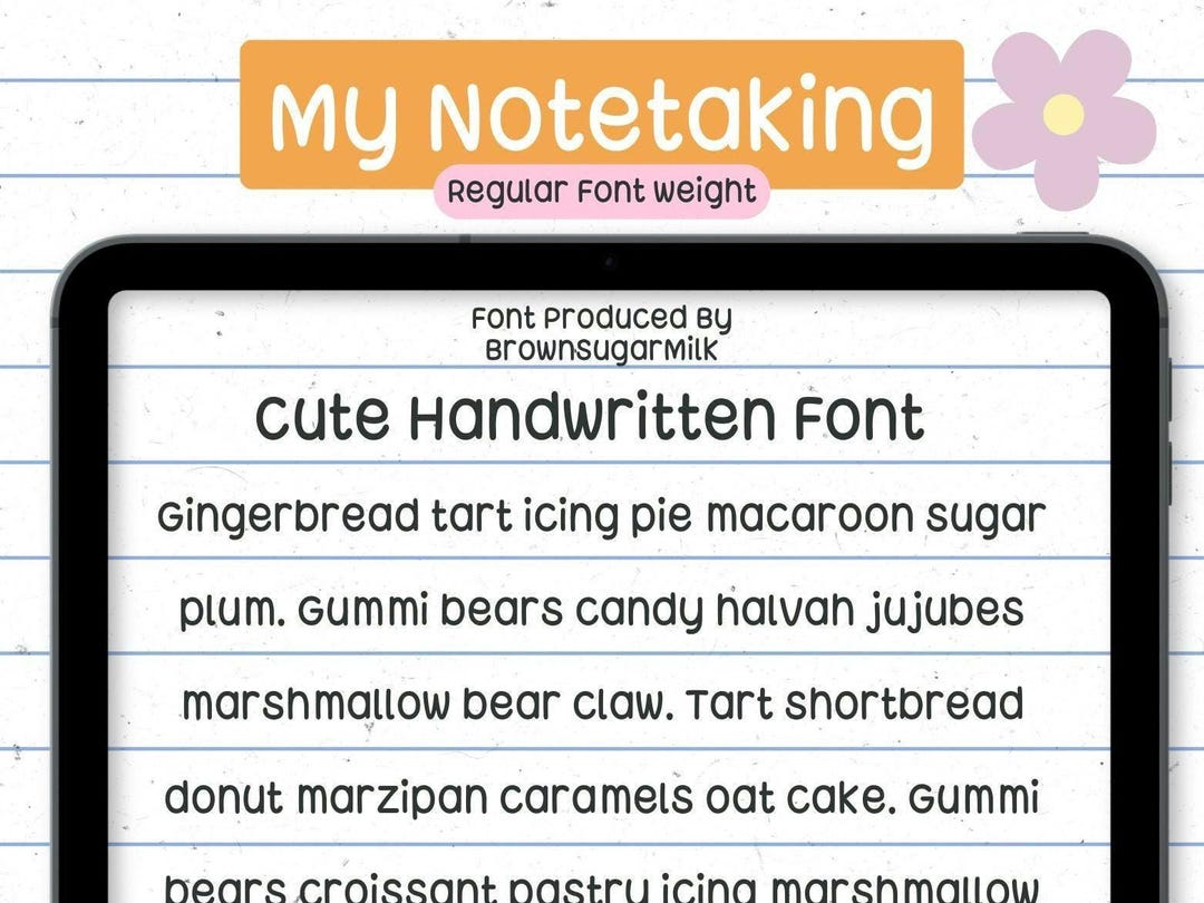 Mynotetaking | Simple Font | Handwriting | Goodnotes | Note Taking ...