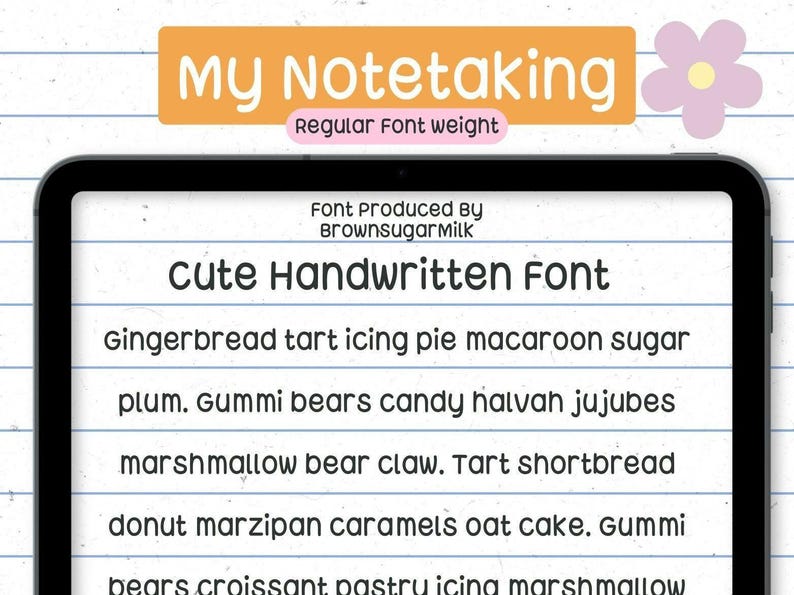 Mynotetaking | Simple Font | Handwriting | Goodnotes | Note Taking ...