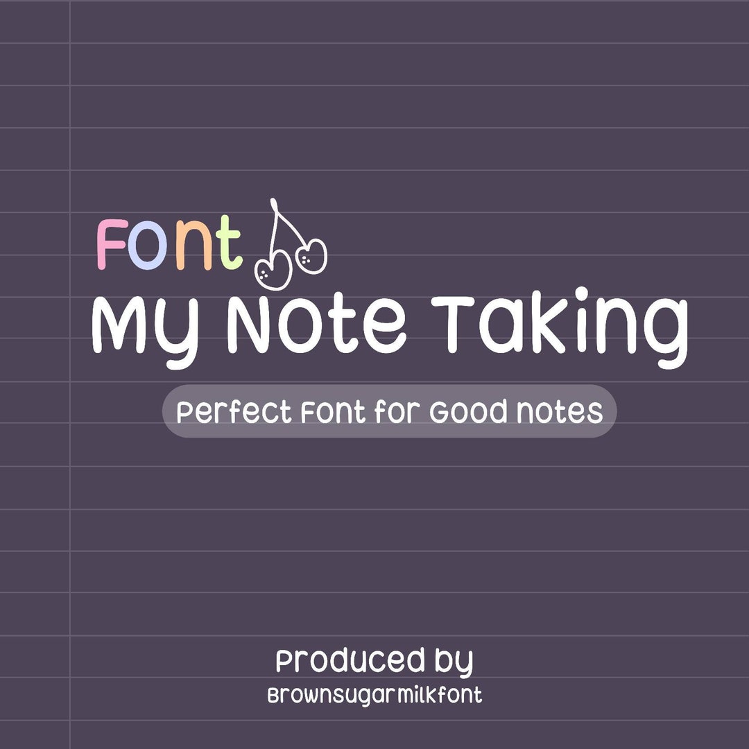 Mynotetaking Simple Font Handwriting Goodnotes Note Taking Cute Font ...
