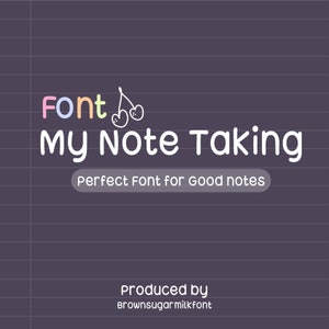 Mynotetaking Simple Font Handwriting Goodnotes Note Taking Cute Font ...