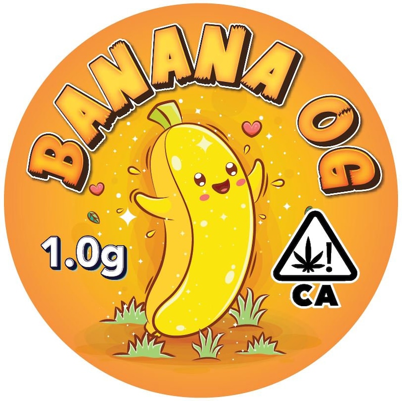 Strain Label Stickers for 5ml Concentrate Jars 1 Inch Diameter Labels ...