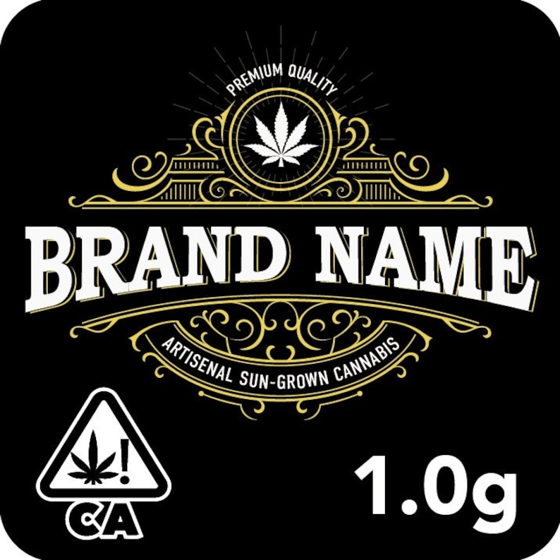 Strain Label Stickers for 9ml SQUARE Concentrate Jars - Etsy