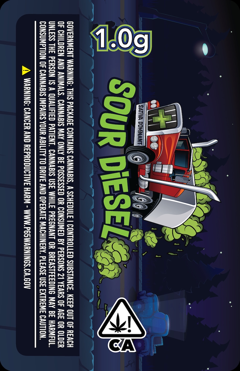 Strain Label Stickers for Plastic Pop Top Preroll Vials - 2.5" X 3.5 ...