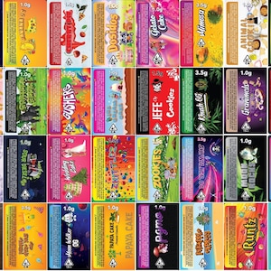 Strain Label Stickers for Glass Preroll Vials Only - 2.25" X 3.5" - Etsy