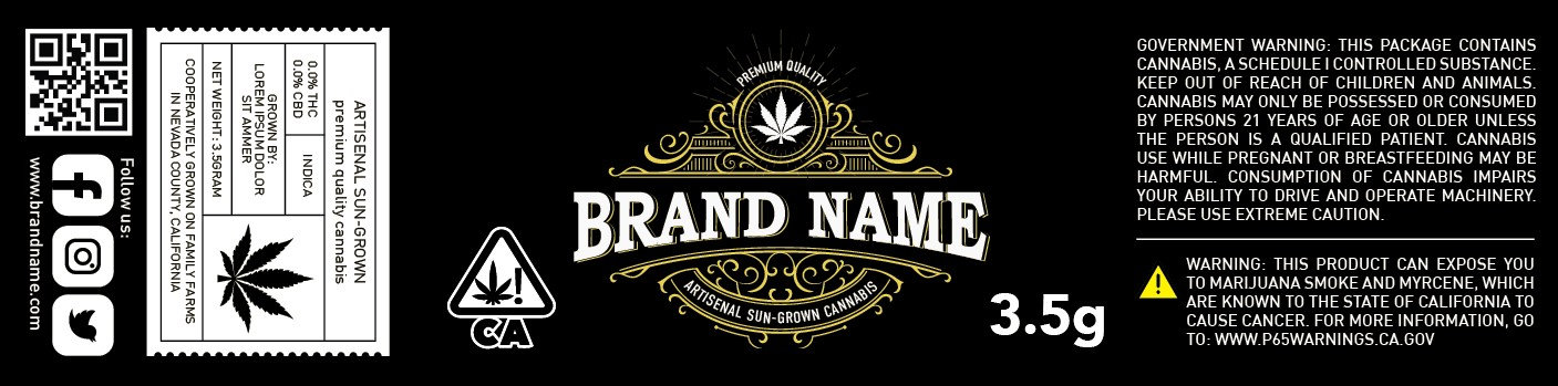 Strain Label Stickers for 3oz Eighth Jars 1.5 X 6 Jar Wrap Labels - Etsy