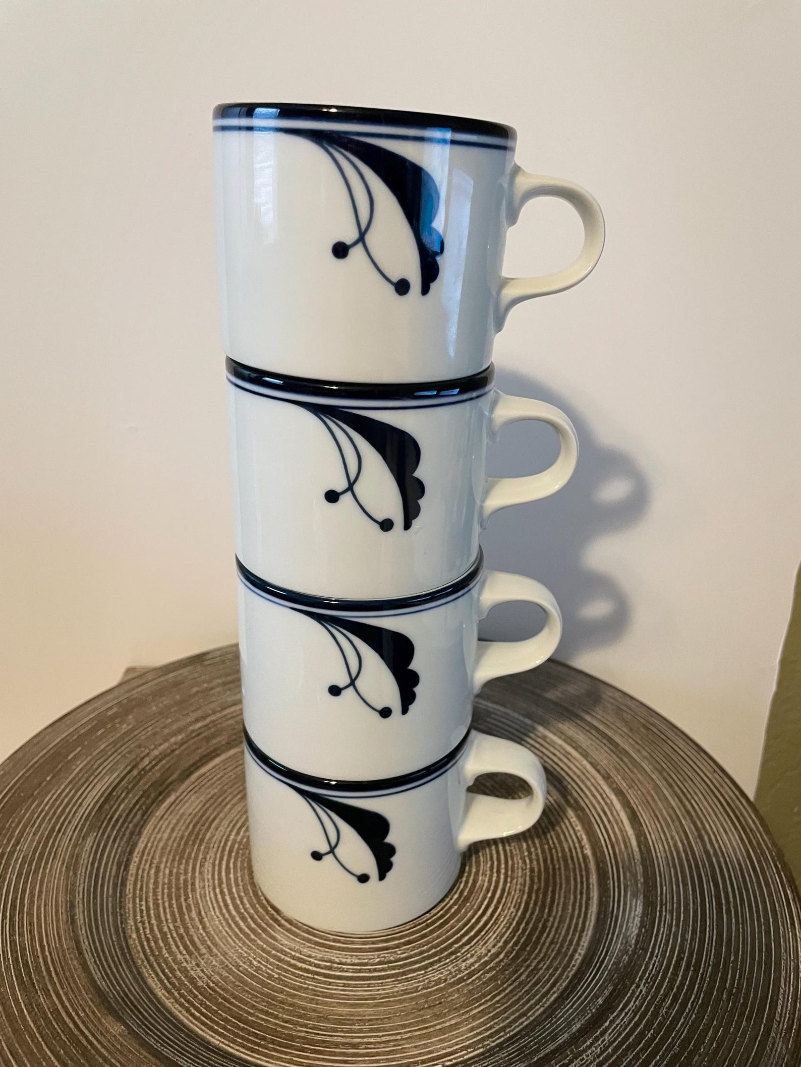 Dansk Flora Bayberry Blue Flat Bottom 8 OZ Cups Set of 4 - Etsy