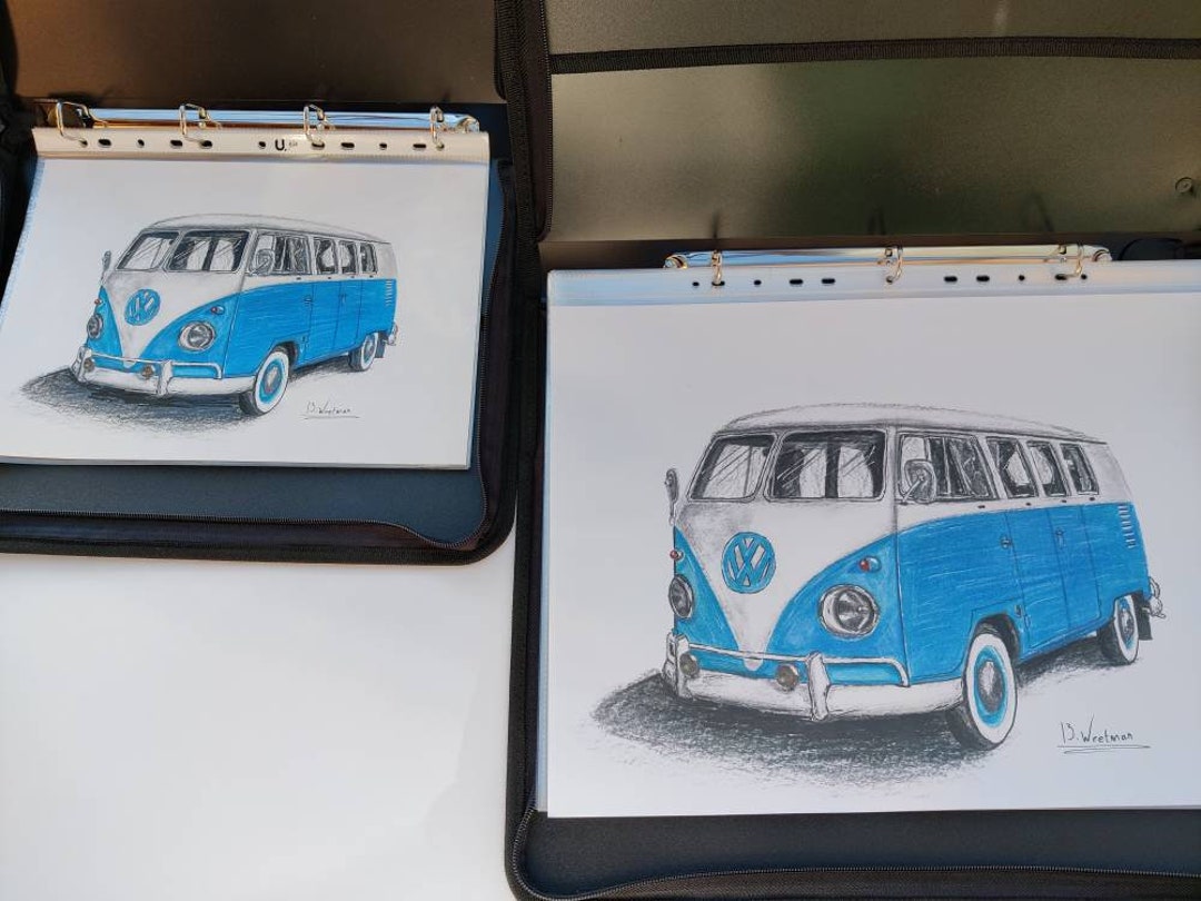 VW Camper Van V-front Split Screen Print - Etsy