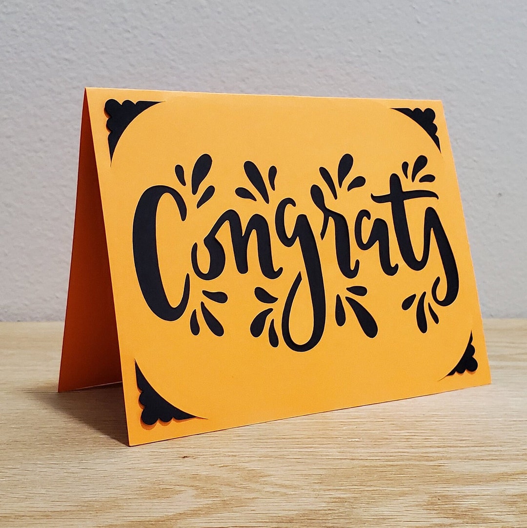 Graduation Card | School Colors | Congrats | Papercut | Cheap ...