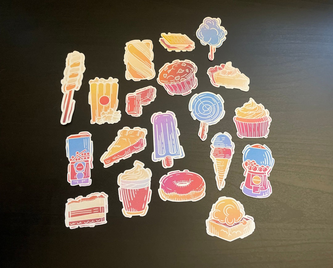 Colorful Sweets and Treats Stickers | Fun Dessert Stickers | Scrapbook ...