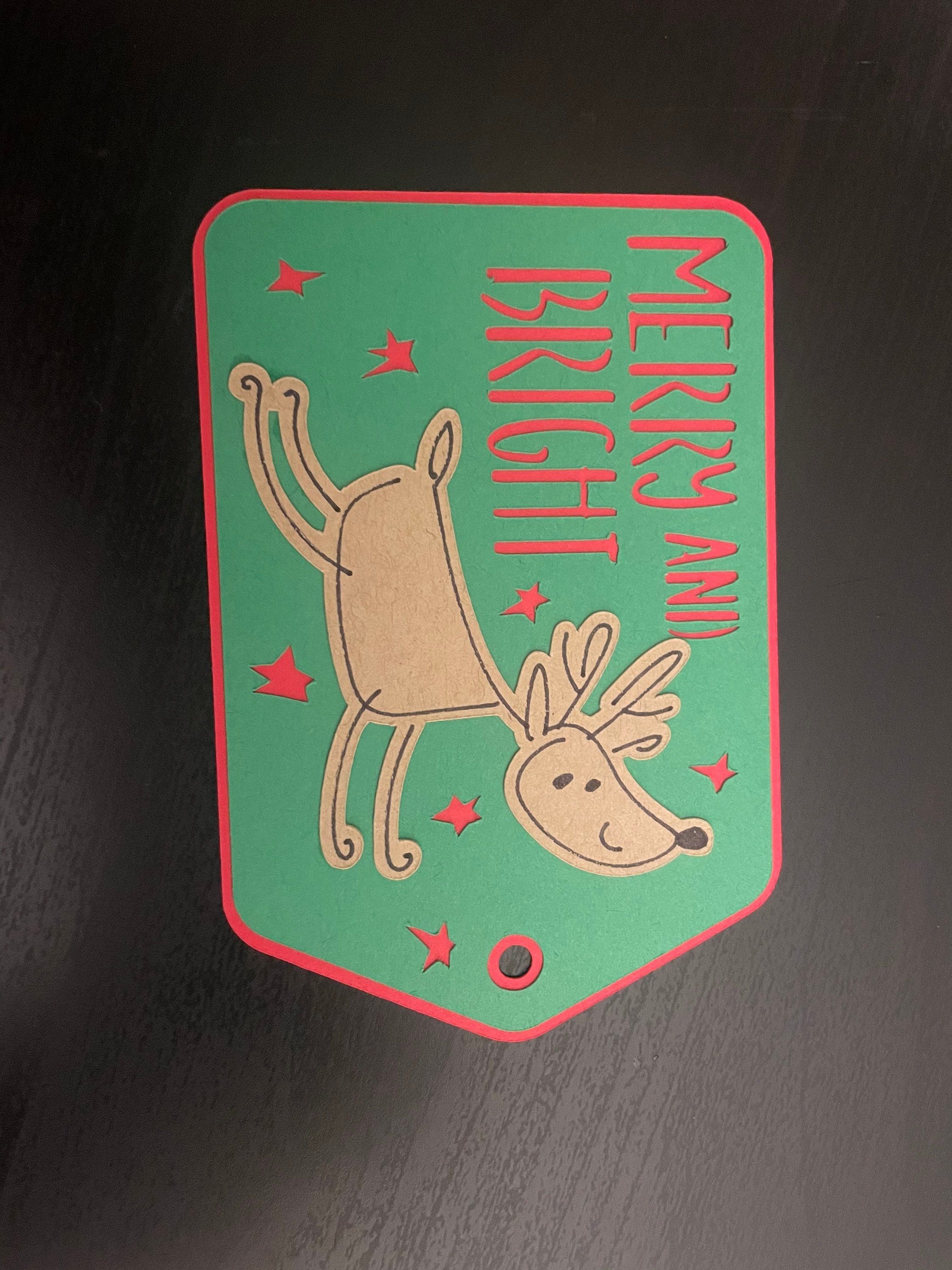 Merry & Bright Gift Tag | Christmas Gift Tag | Green and Red ...