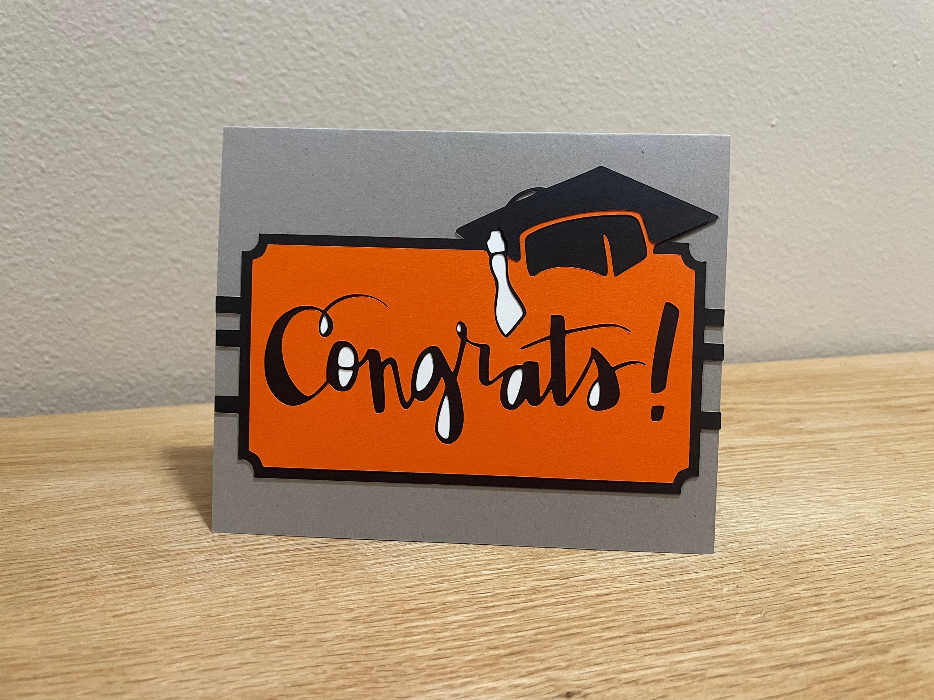 Poppin' | Graduation Card | Papercut | Homemade | 3D Graduation Card ...