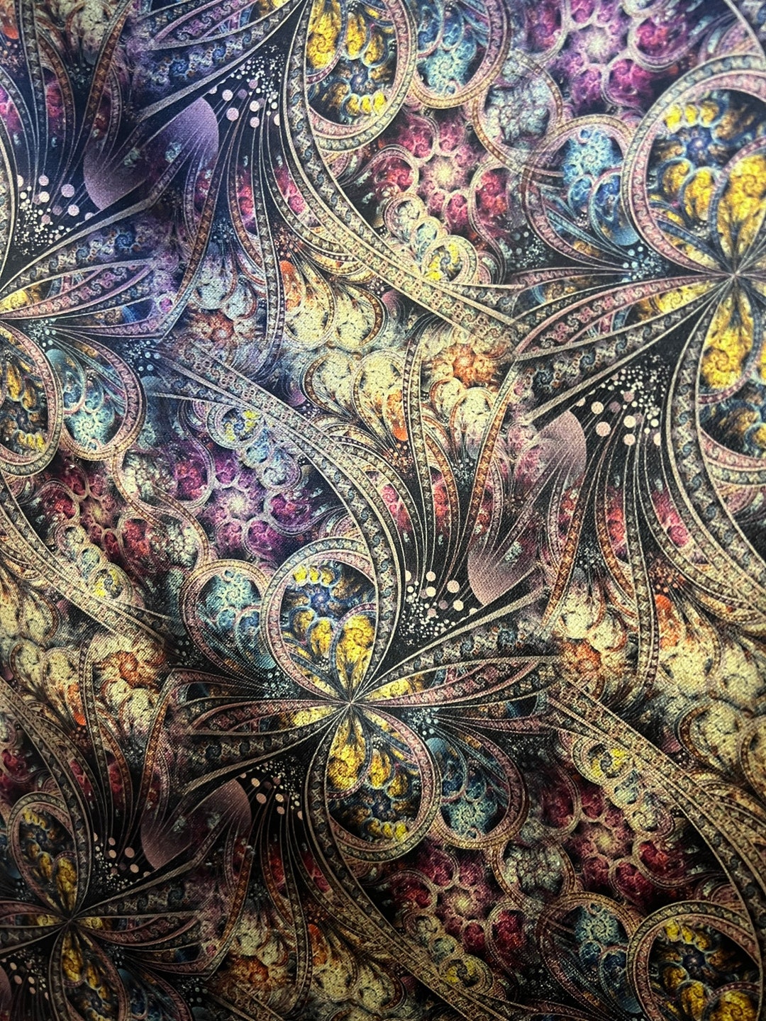 Colored Stones Pattern Upholstery Velvet Print Fabric by the Yards ...