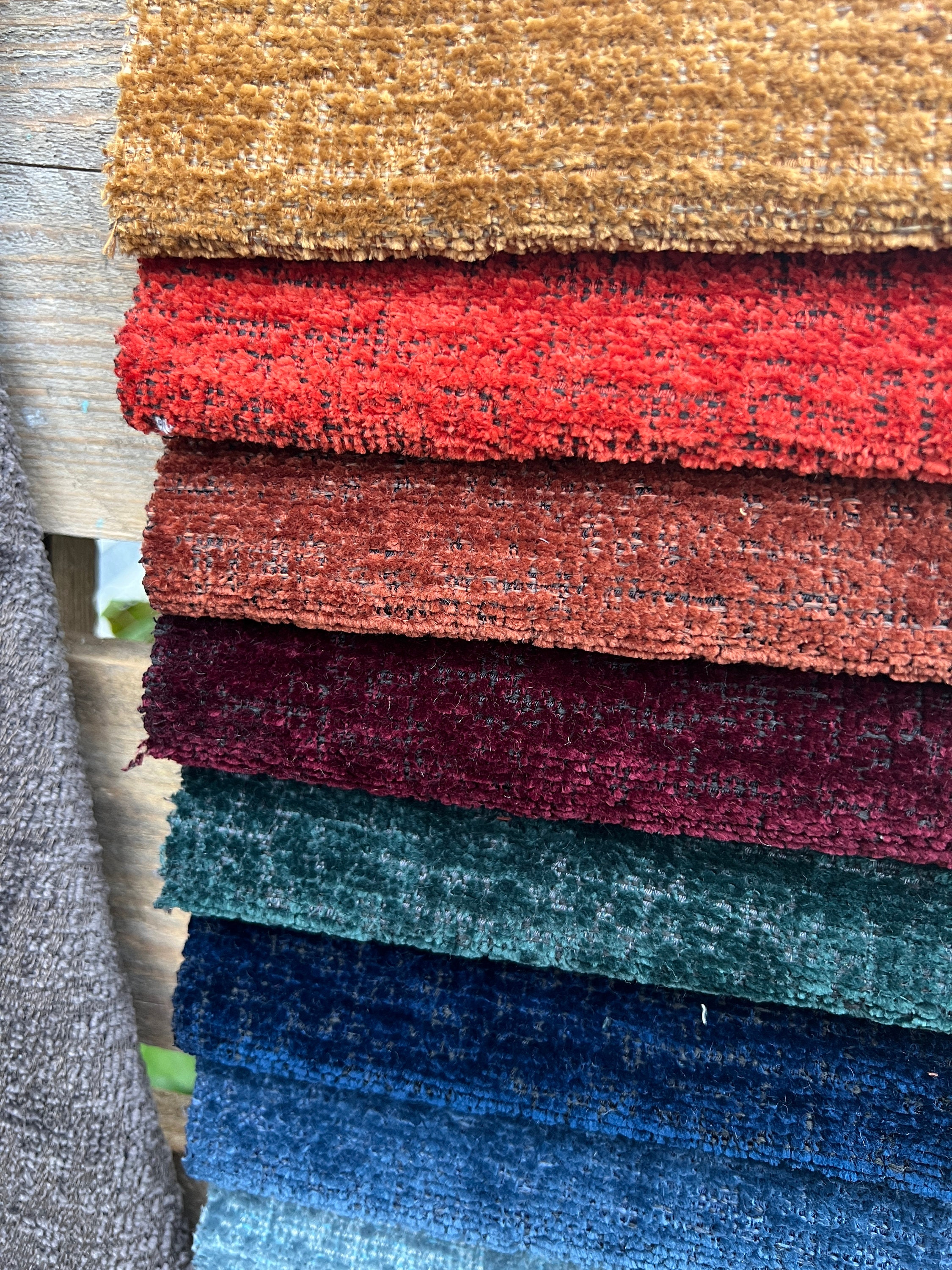 22 Colors Super Soft Solid Chenille Upholstery Fabric by the Yards ...