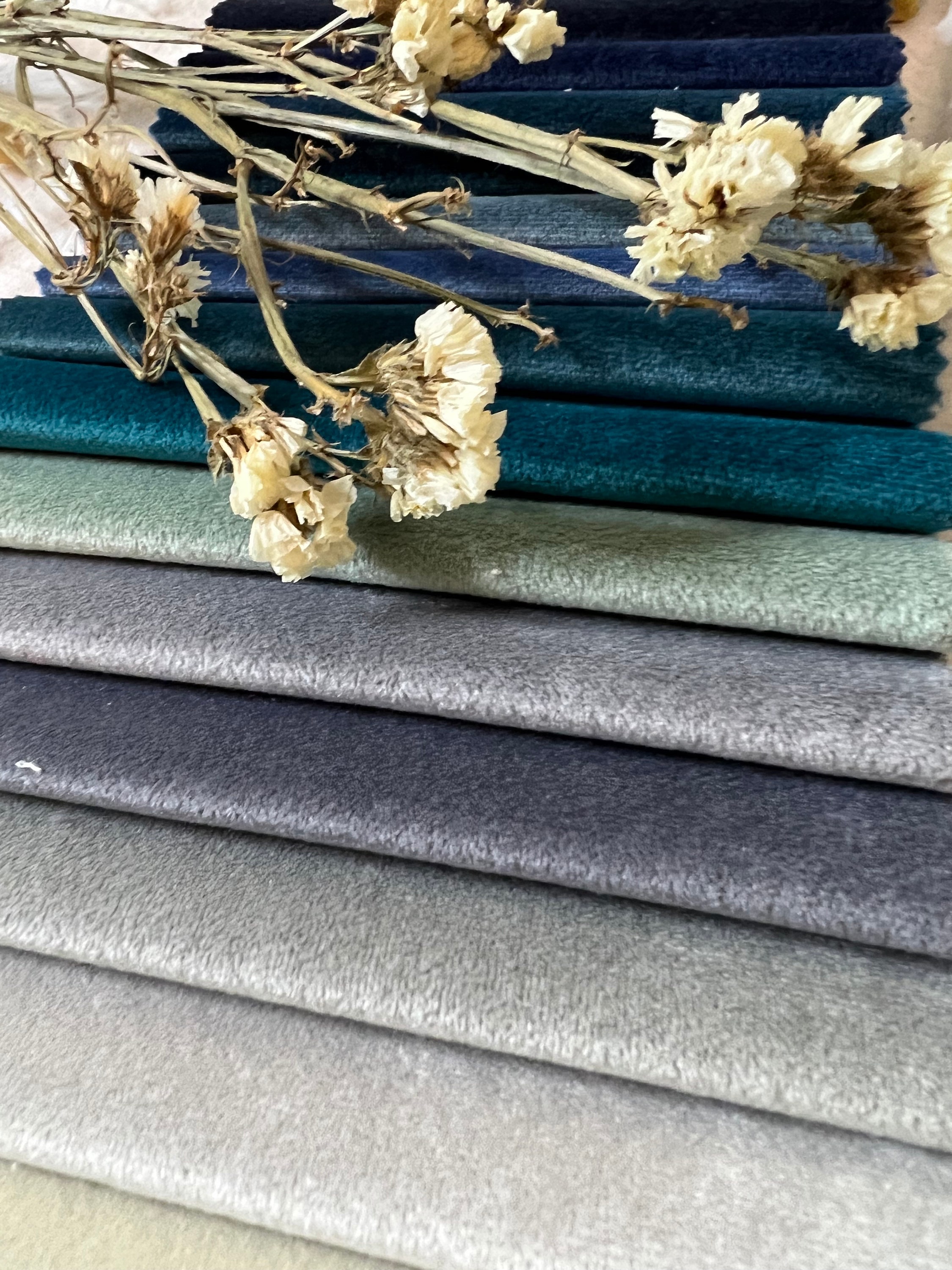 Luxury Velvet Upholstery Fabric: 48 Colors, Elegant Home Decor, by the ...