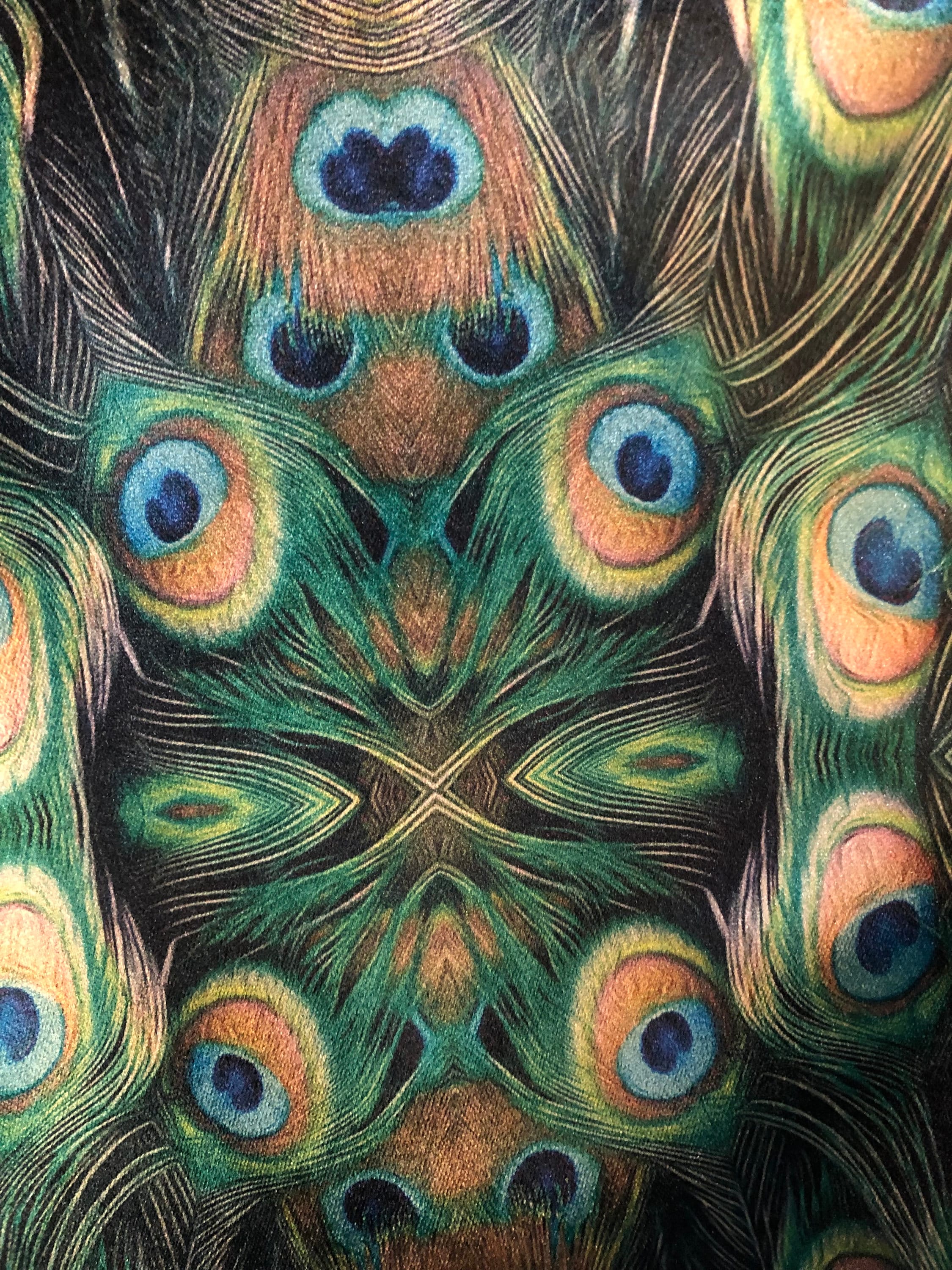 Peacock Feathers Velvet Fabric: Elegant Upholstery Material Fabric by ...