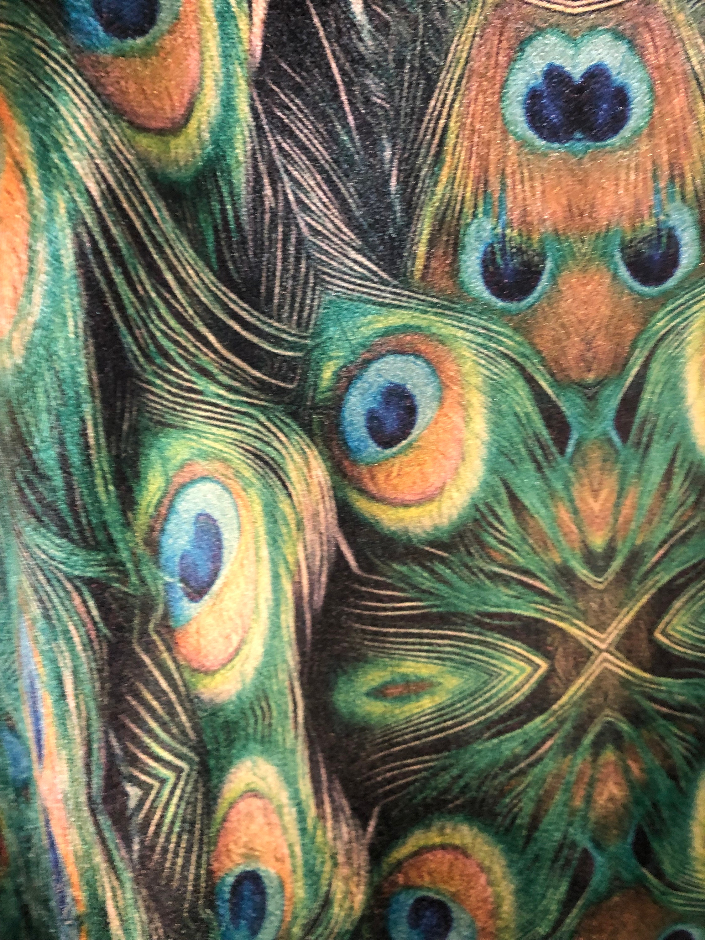 Peacock Feathers Velvet Fabric: Elegant Upholstery Material Fabric by ...