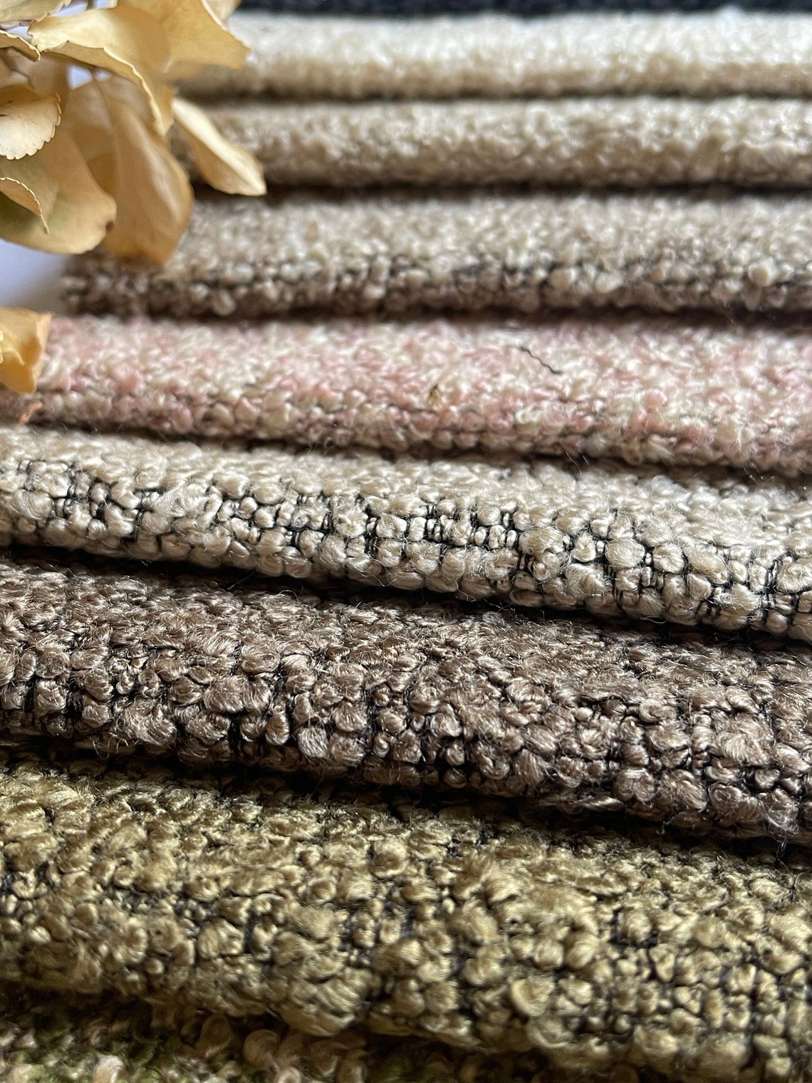 23 Colors Heavy Elegant Upholstery Boucle Fabric by the Yards, Puffy ...