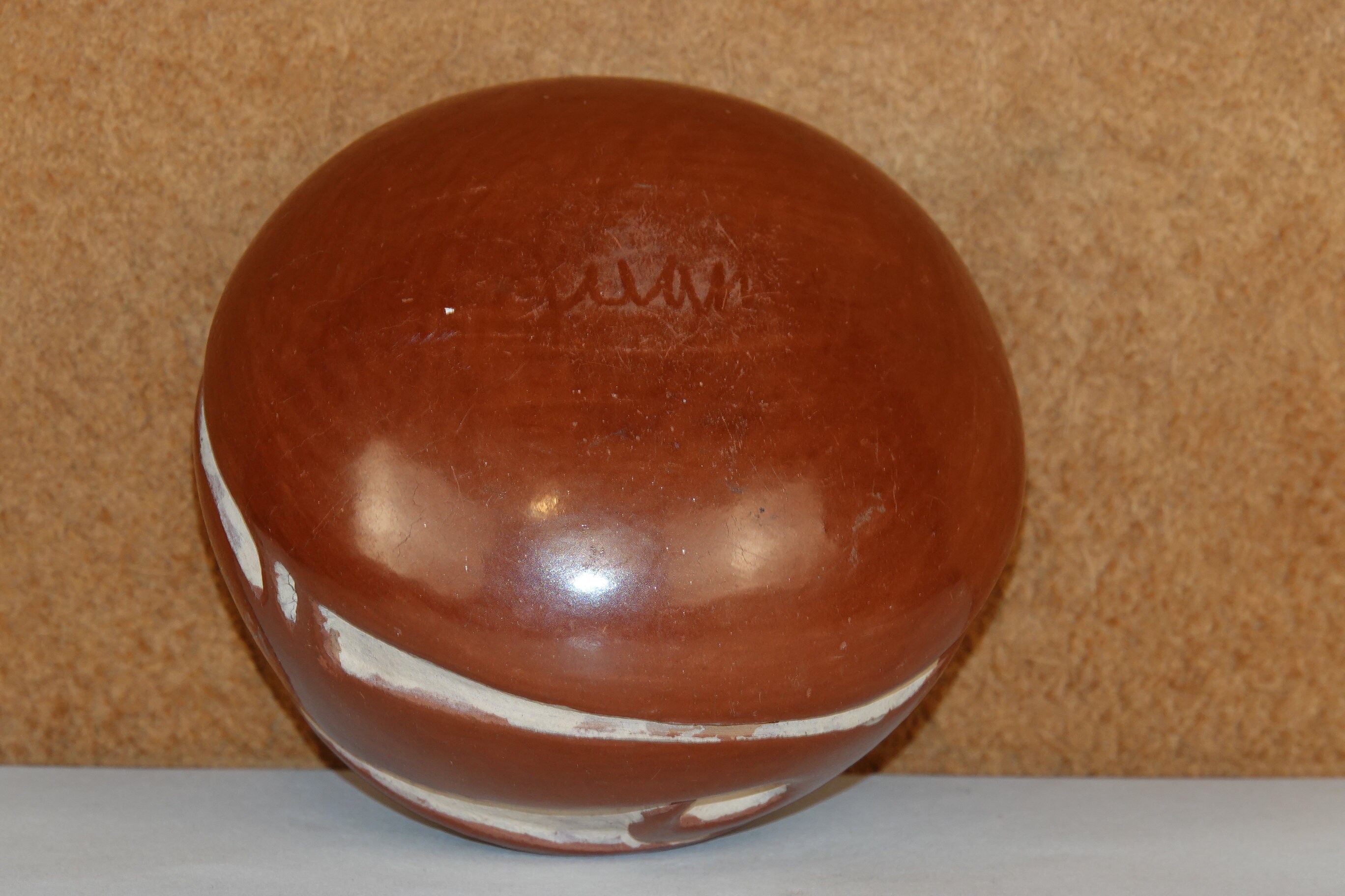 Vintage Etched Avanyu Redware by Juanita Montoya, San Ildefonso Pueblo ...