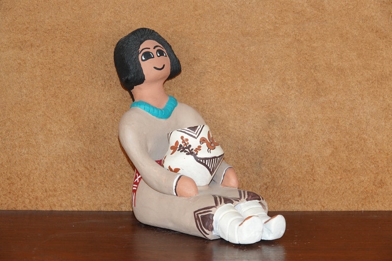 Acoma Storyteller Featuring Acoma Pottery on Her Lap by Rachel Arnold ...