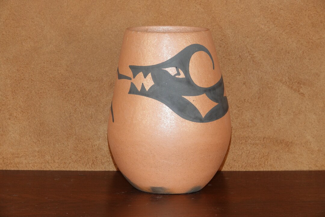 Zuni Pueblo Serpent Pot by Alan E Lasiloo, 6.5" Tall. - Etsy