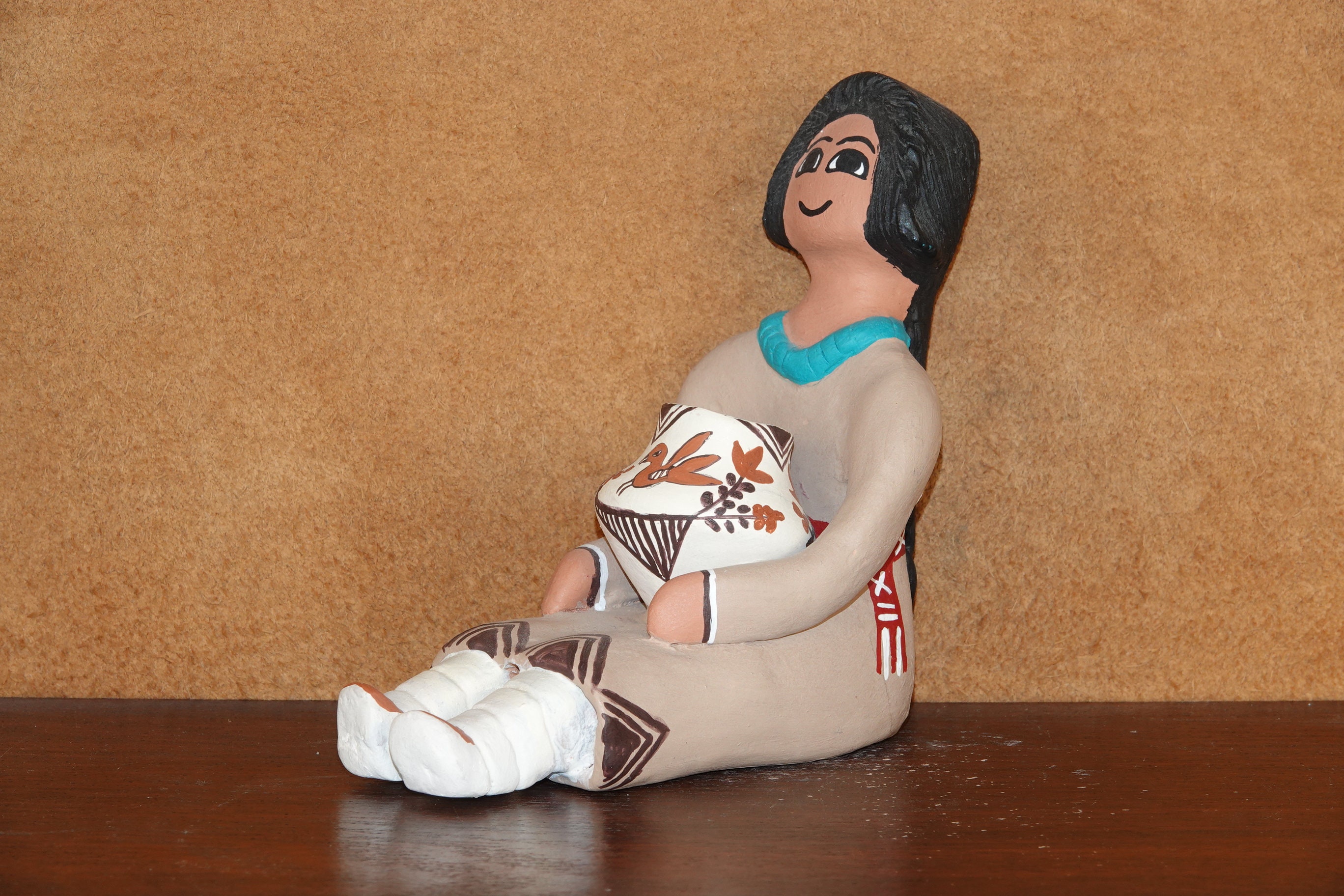 Acoma Storyteller Featuring Acoma Pottery on Her Lap by Rachel Arnold ...