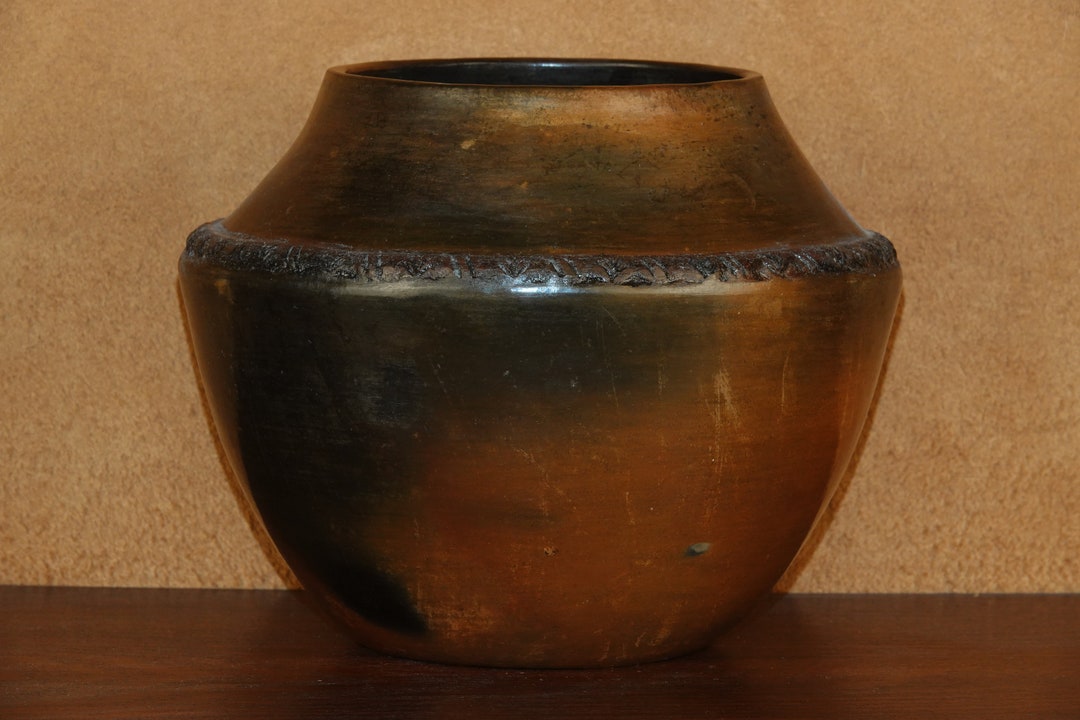 Large Navajo Pine Pitched Jar by Donna Williams, Great Firing Colors! 8 ...