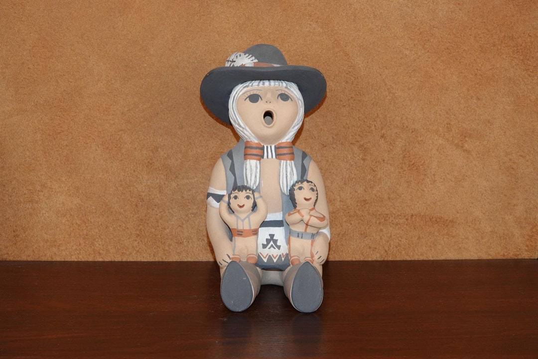 Jemez Pueblo Cowboy Storyteller by Leonard Tsosie (corn Hill) 7" Tall ...