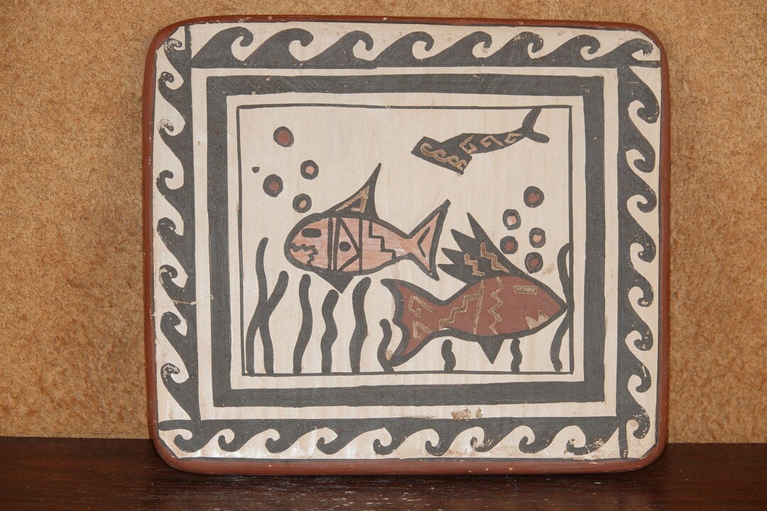 Hopi Fish Tile by Popovi, 4.25 X 3.70, Got Fish - Etsy
