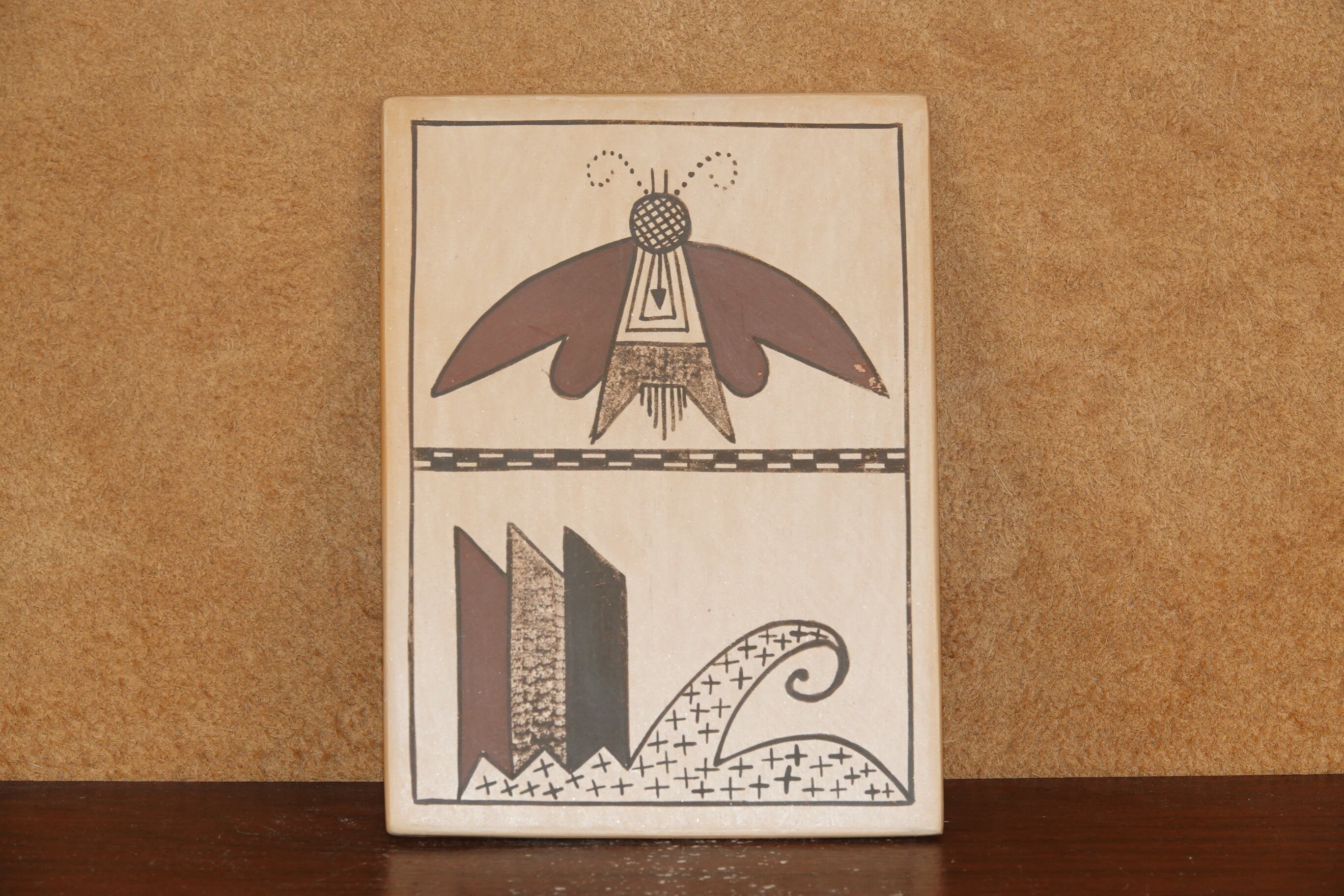 Hopi Moth Tile With Second Panel, by White Swan dolly Joe Navasie - Etsy