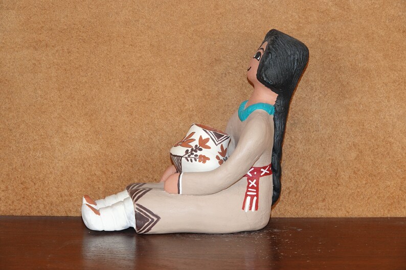 Acoma Storyteller Featuring Acoma Pottery on Her Lap by Rachel Arnold ...