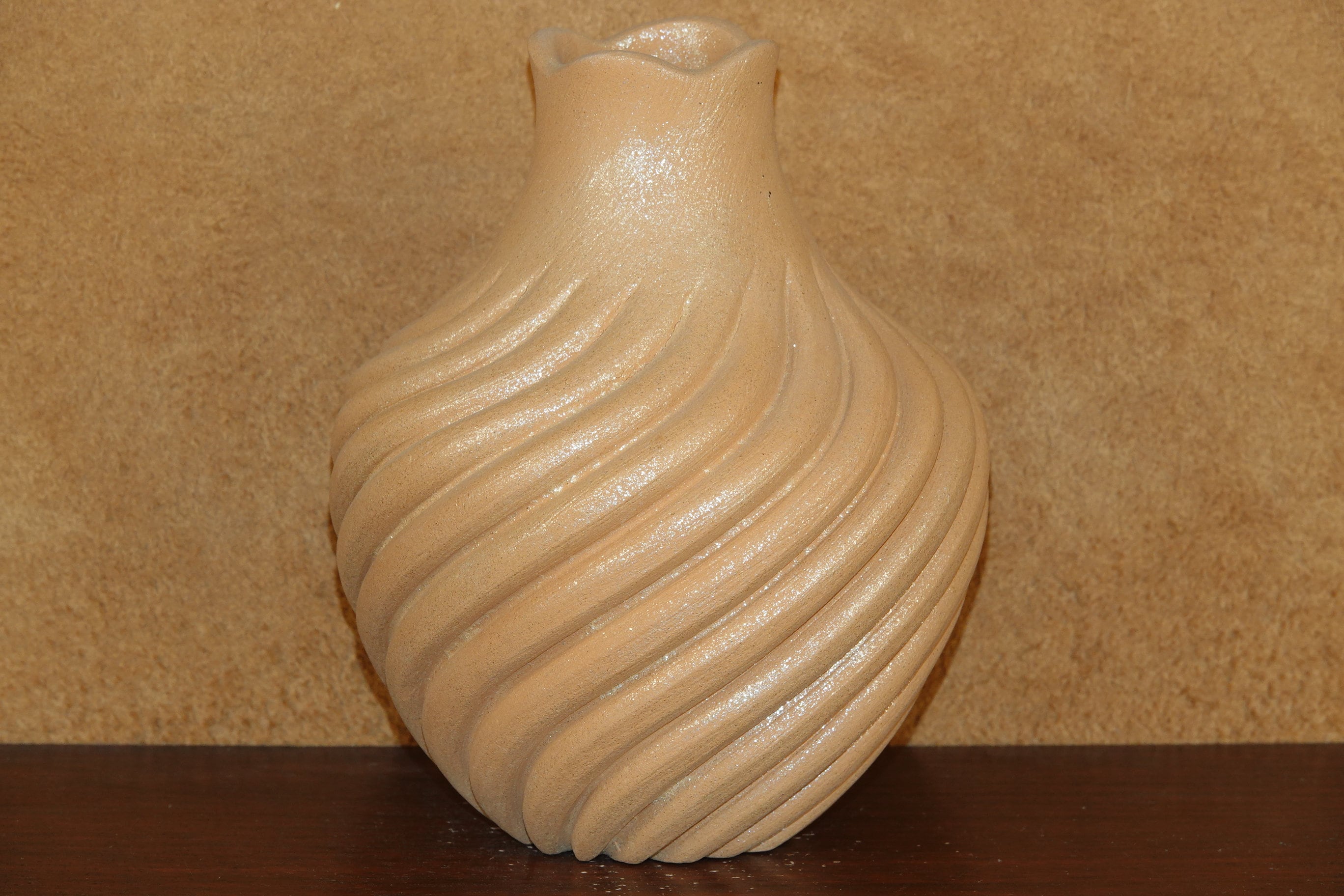 Melon Swirl Pot by Emma Yepa, Wonderfully Formed Piece, Micaceous Clay ...