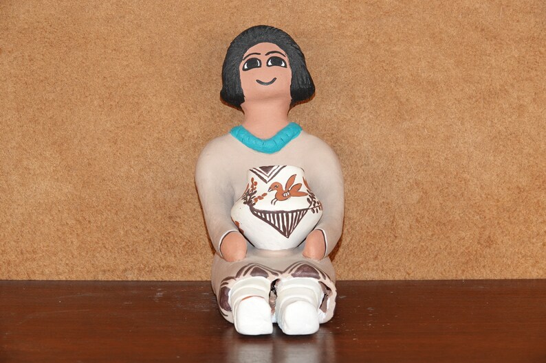 Acoma Storyteller Featuring Acoma Pottery on Her Lap by Rachel Arnold ...