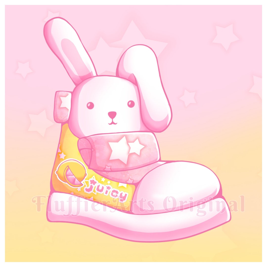 Kawaii Pink Lemonade Bunny in A Shoe Ver A - Etsy