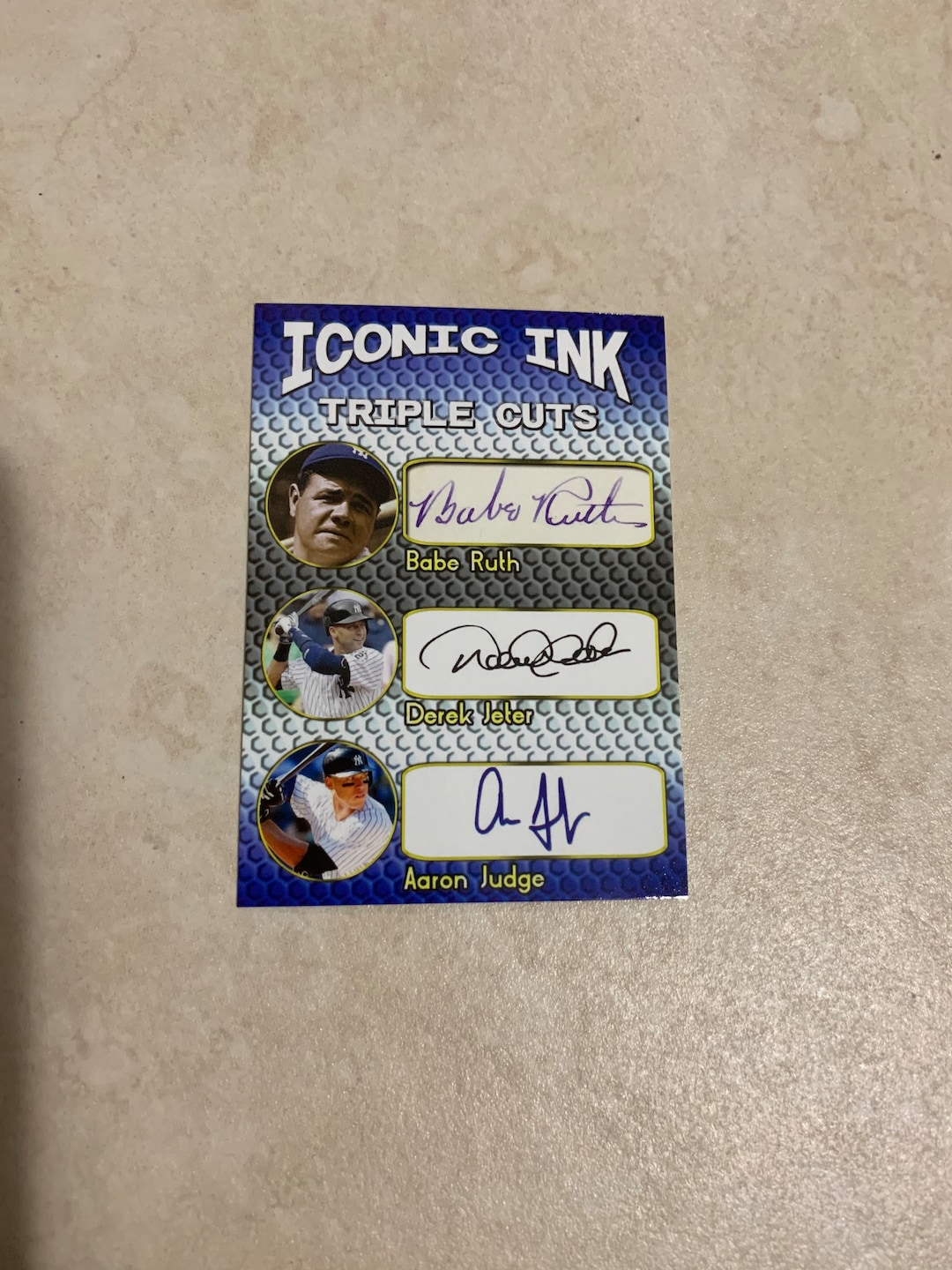 Babe Ruth Aaron Judge Derek Jeter Iconic Ink Yankees Facsimile Auto - Etsy